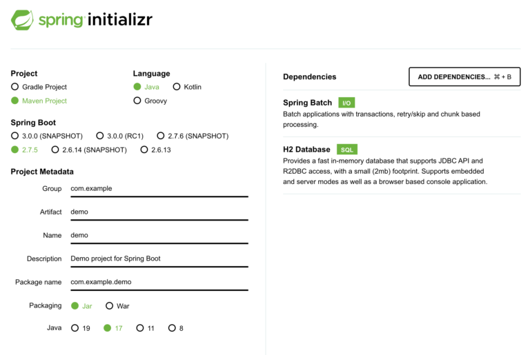 Spring Batch の基本的な使い方とCommandLineRunner による CLI 実行